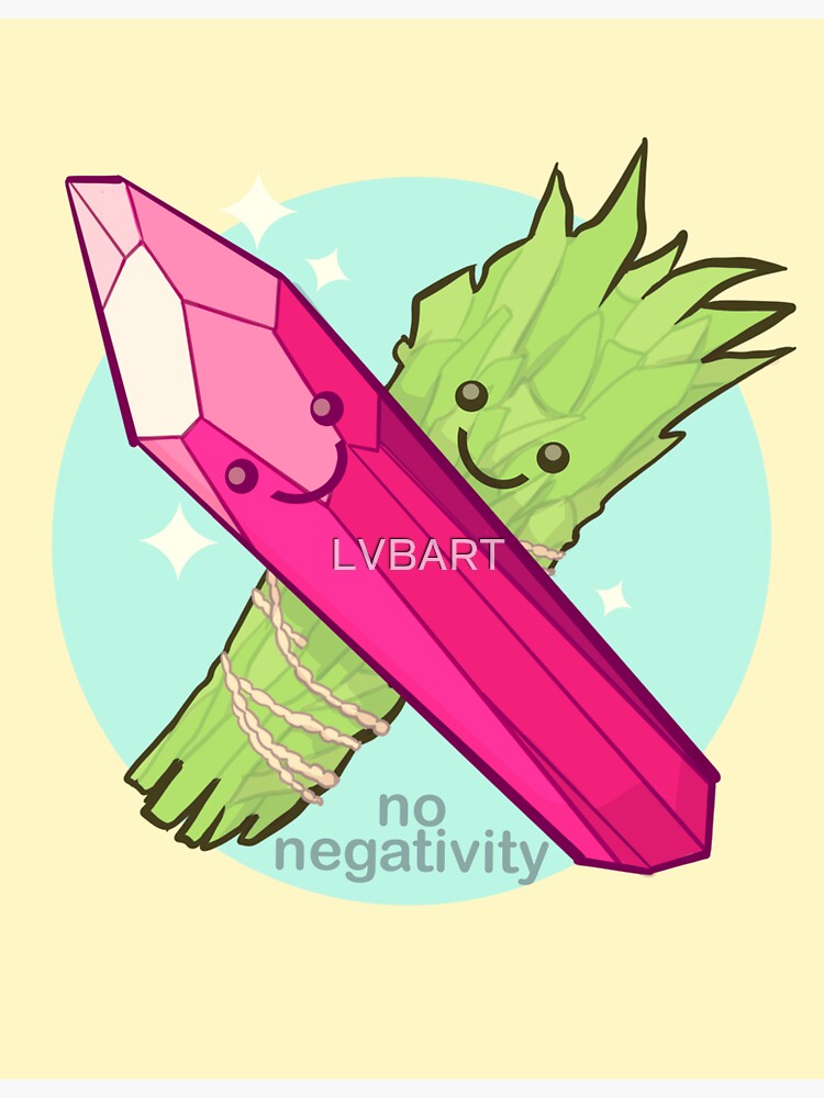 "No Negativity" Sticker by LVBART | Redbubble