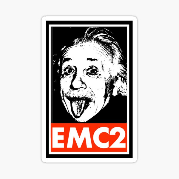 "E = MC2" Sticker by Thelittlelord | Redbubble