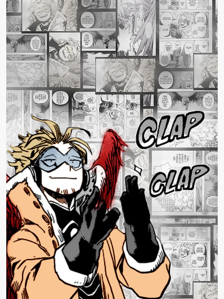 "BNHA My Hero Academia Hawks 'Clap Clap'" Spiral Notebook for Sale by ...