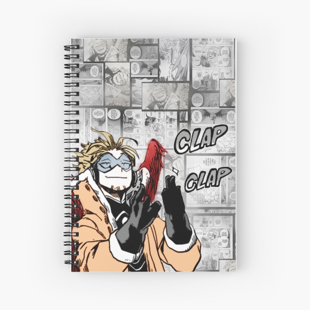 "BNHA My Hero Academia Hawks 'Clap Clap'" Spiral Notebook for Sale by ...