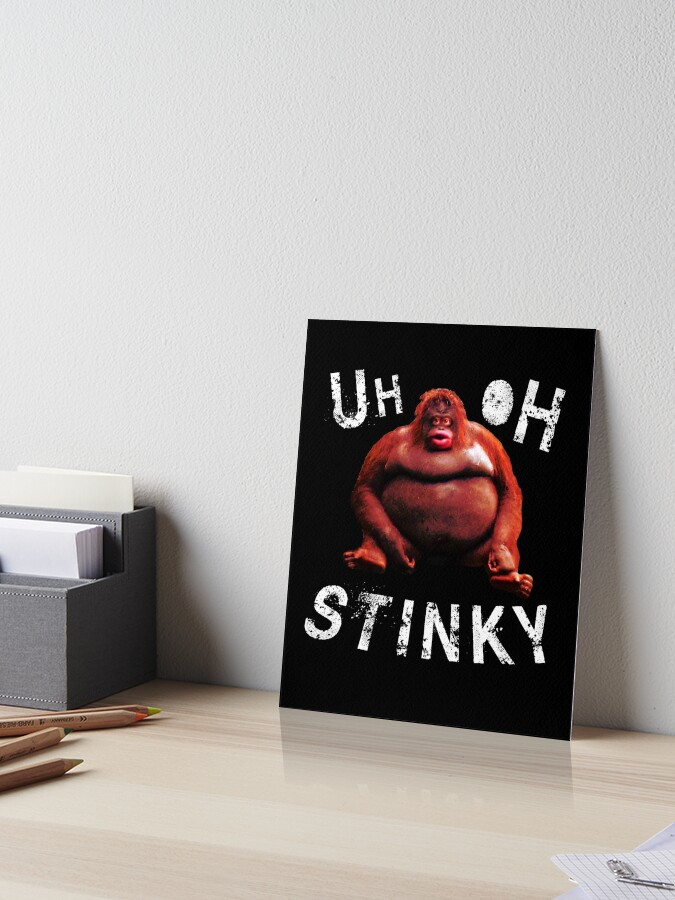 "Uh Oh Stinky Le Monke Funny Dank Meme" Art Board Print for Sale by ...