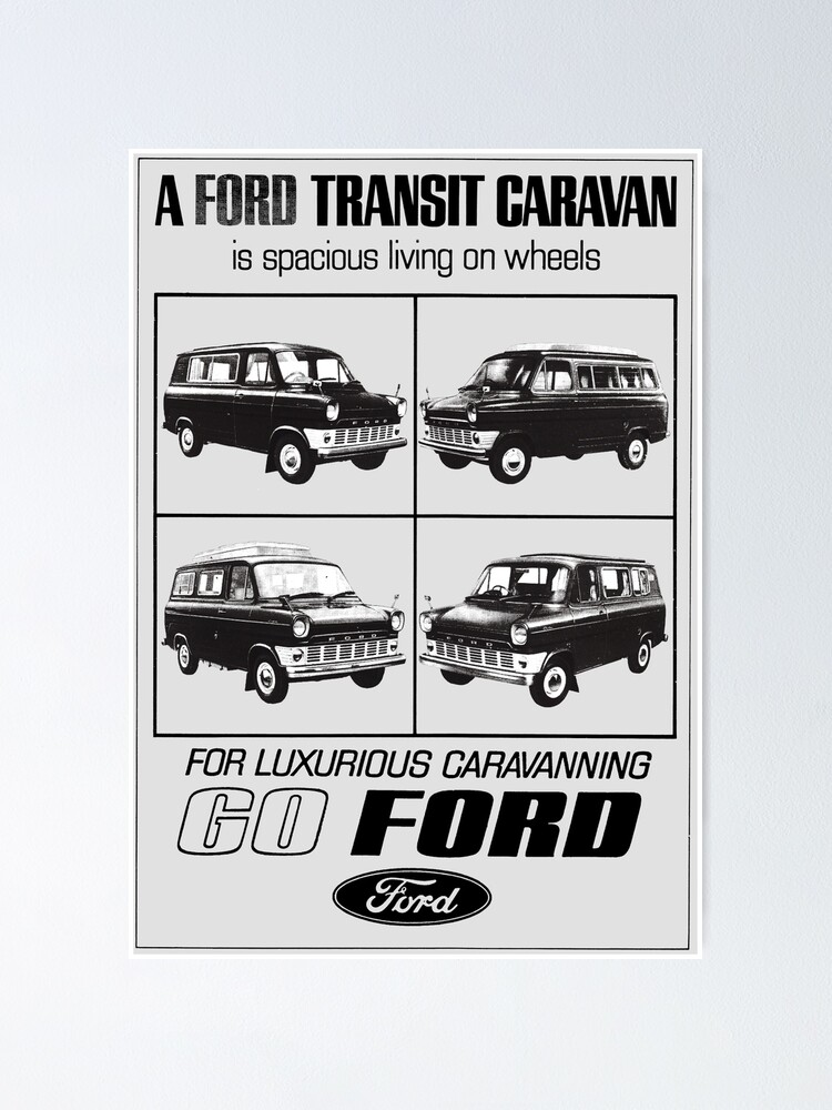 "FORD TRANSIT" Poster by ThrowbackMotors | Redbubble