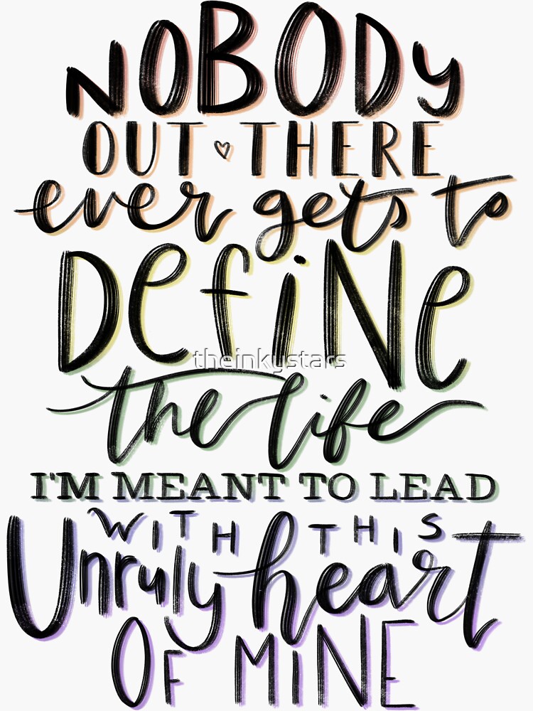 "Unruly Heart" Sticker by theinkystars | Redbubble