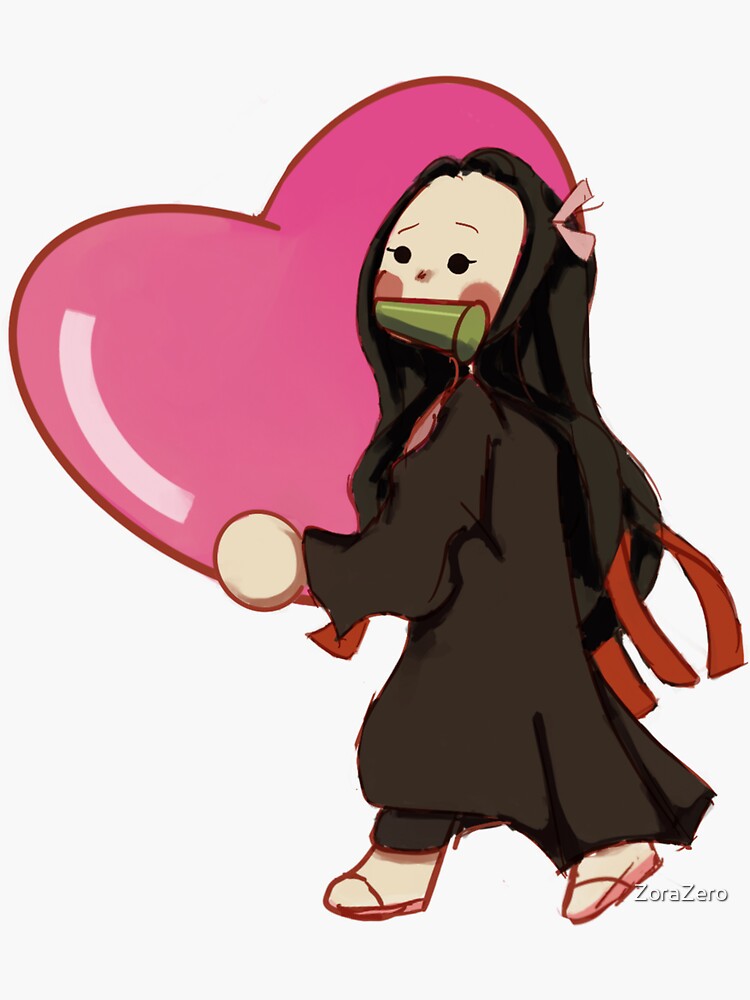 "Nezuko Chibi - Holding a Heart - Kimetsu no Yaiba/Demon Slayer ...