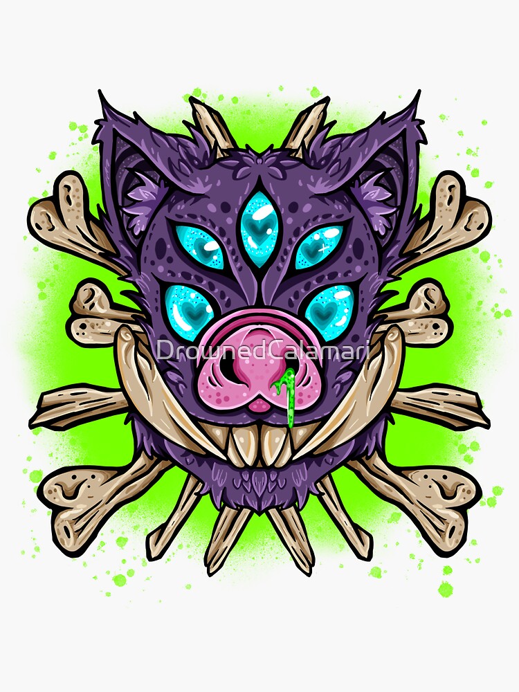 "Mutant Hog" Sticker for Sale by DrownedCalamari | Redbubble