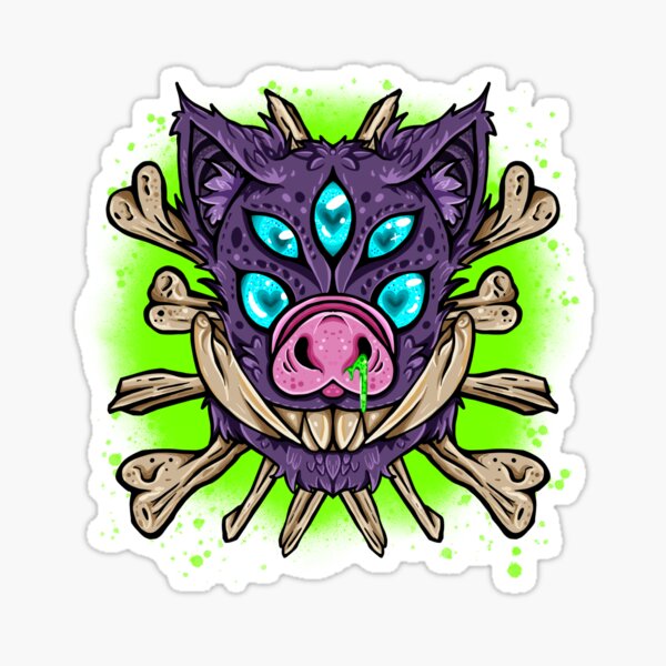 "Mutant Hog" Sticker for Sale by DrownedCalamari | Redbubble