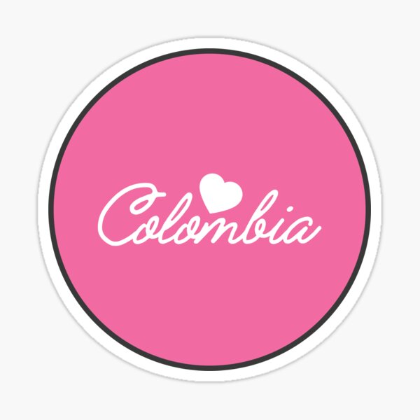 "Pink Circle Love Colombia Heart Travel Paisa" Sticker for Sale by ...
