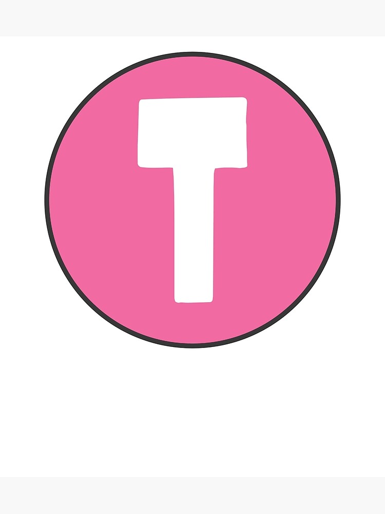 "Pink Circle Letter T Initial Alphabet" Poster for Sale by taimforchenj ...