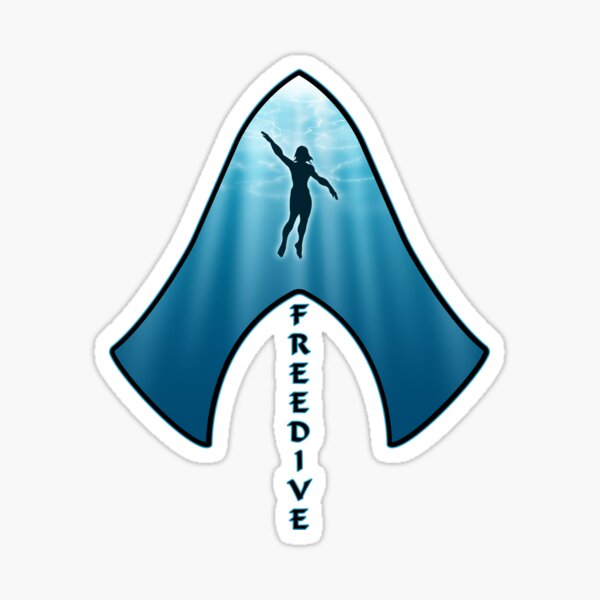 "Freediver" Sticker by NicGrayGraphic | Redbubble