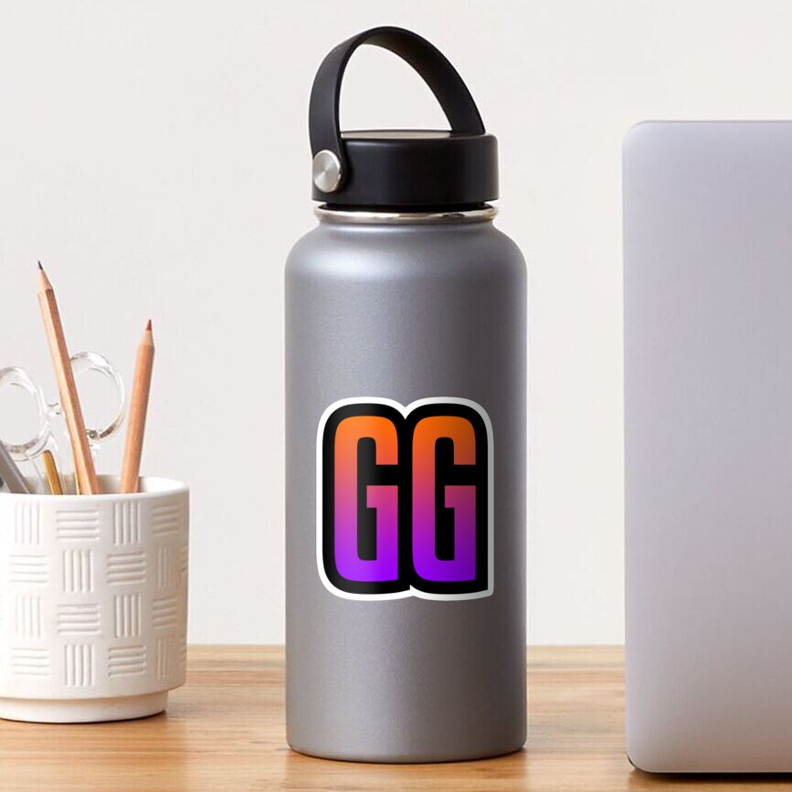 "GG - Good Game - Neon Sunset" Sticker for Sale by ClicheGamer | Redbubble