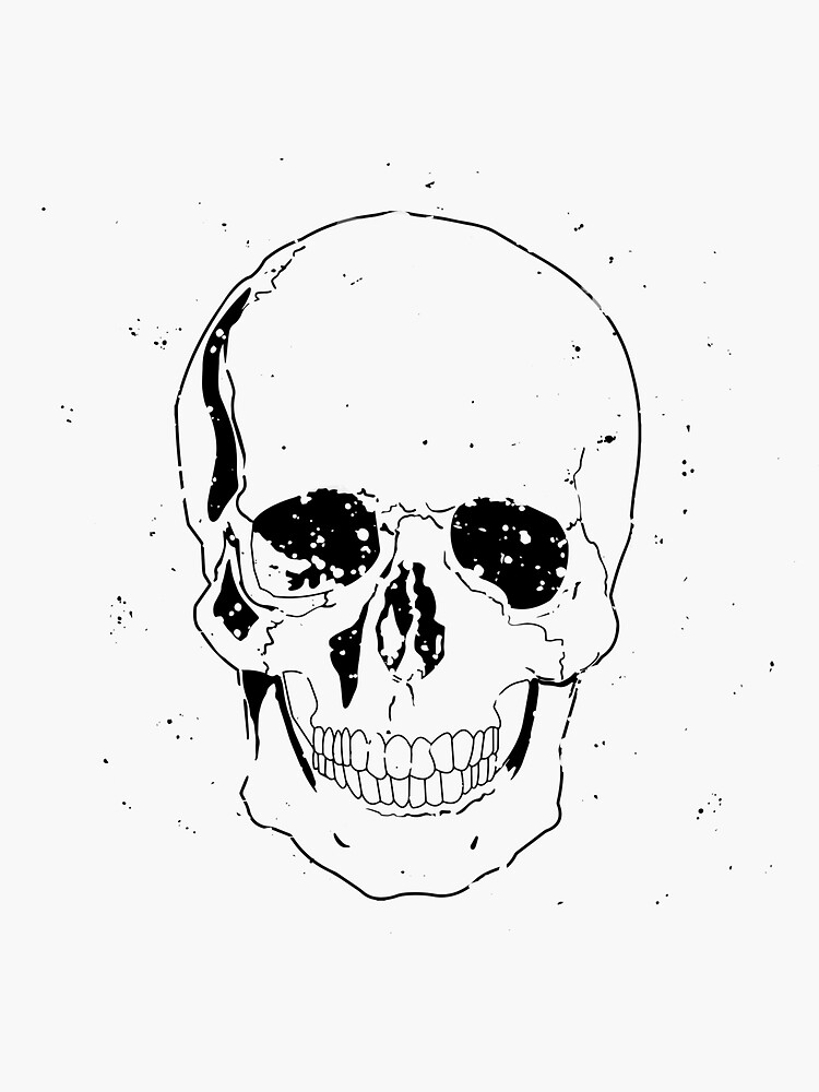 "Distressed Skull" Sticker by ZoollGraphics | Redbubble
