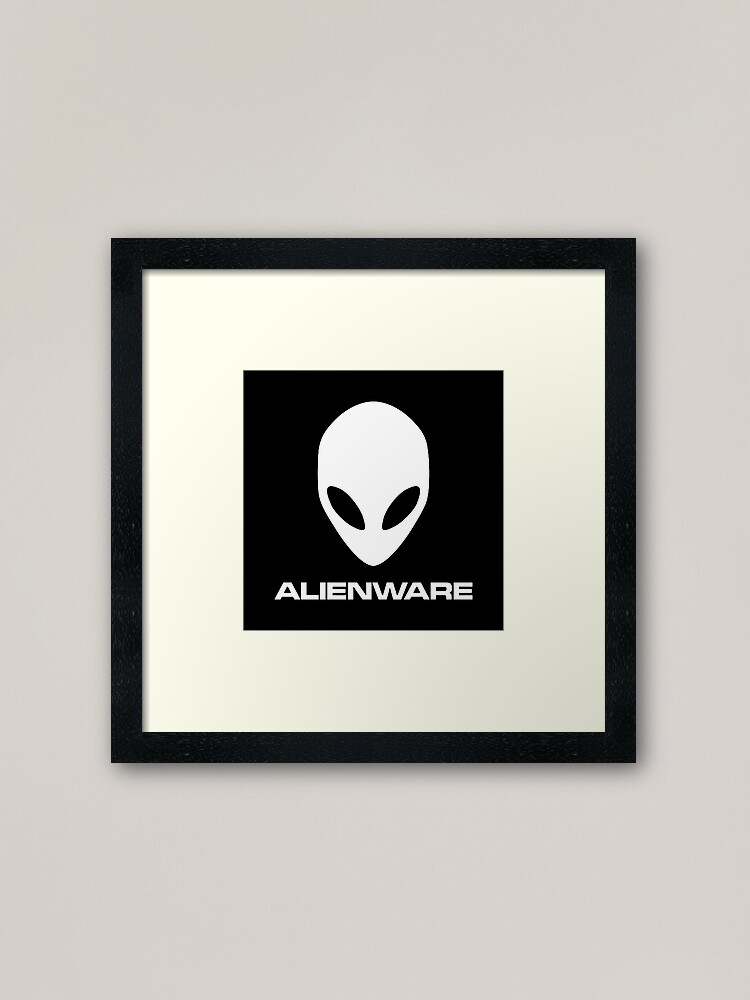 "Alienware Dell Gaming logo White" Framed Art Print for Sale by ...