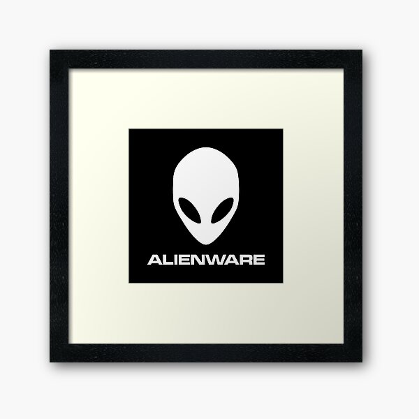 "Alienware Dell Gaming logo White" Framed Art Print for Sale by ...