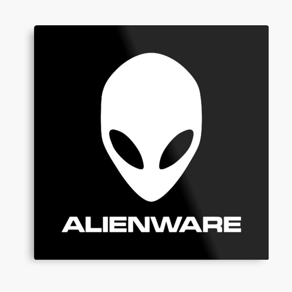 "Alienware Dell Gaming logo White" Metal Print for Sale by emiradam ...