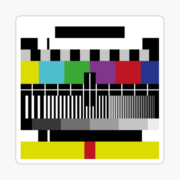 "Test Screen - No Signal" Sticker by mauritzbjorkman | Redbubble