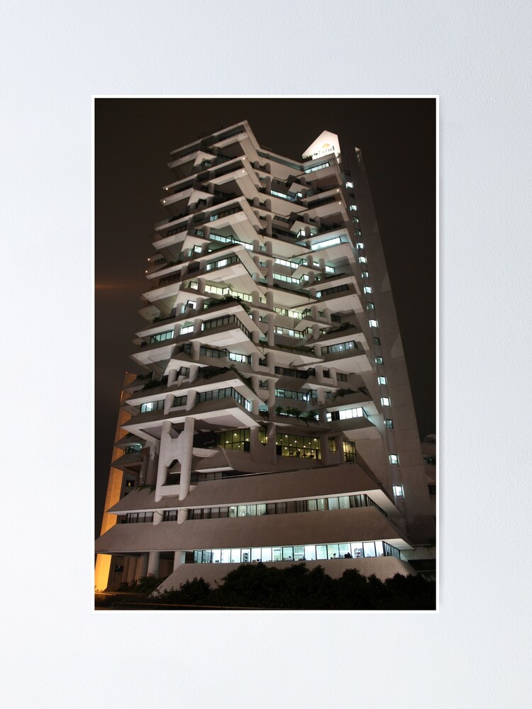 "Intiland Tower (by night)" Poster for Sale by buildings | Redbubble