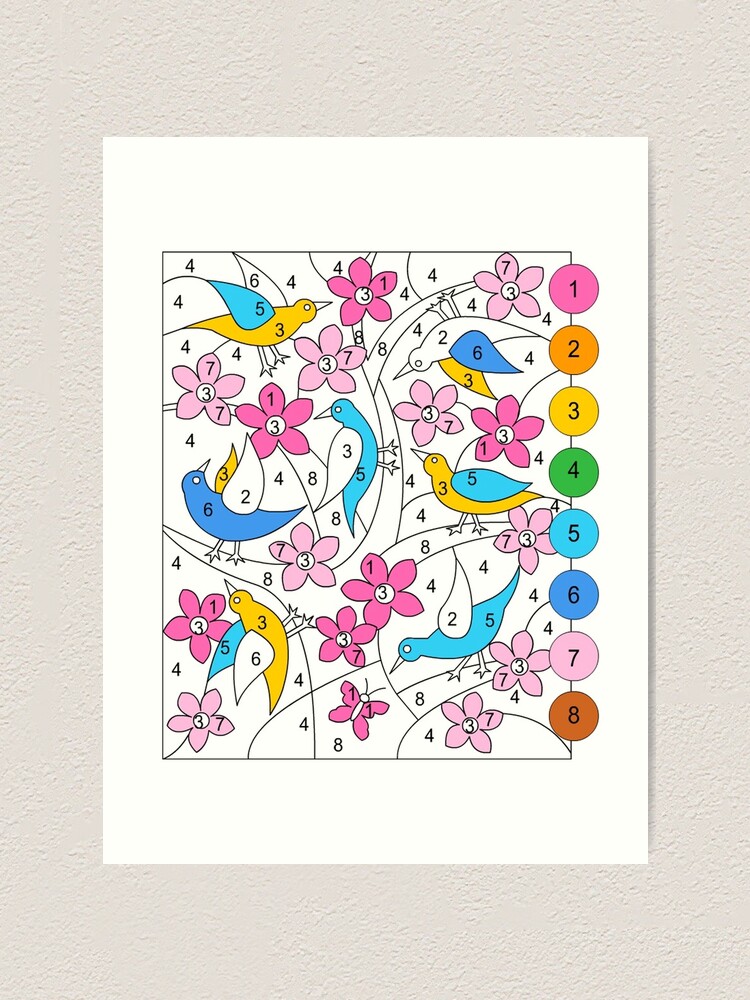 "Color By Number" Art Print for Sale by Nicole Florian | Redbubble