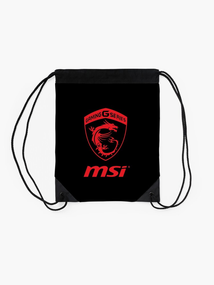 "MSI Gaming Series Transparent Logo red" Drawstring Bag for Sale by ...