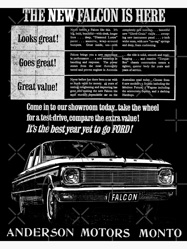 "FORD FALCON" Poster by ThrowbackMotors | Redbubble