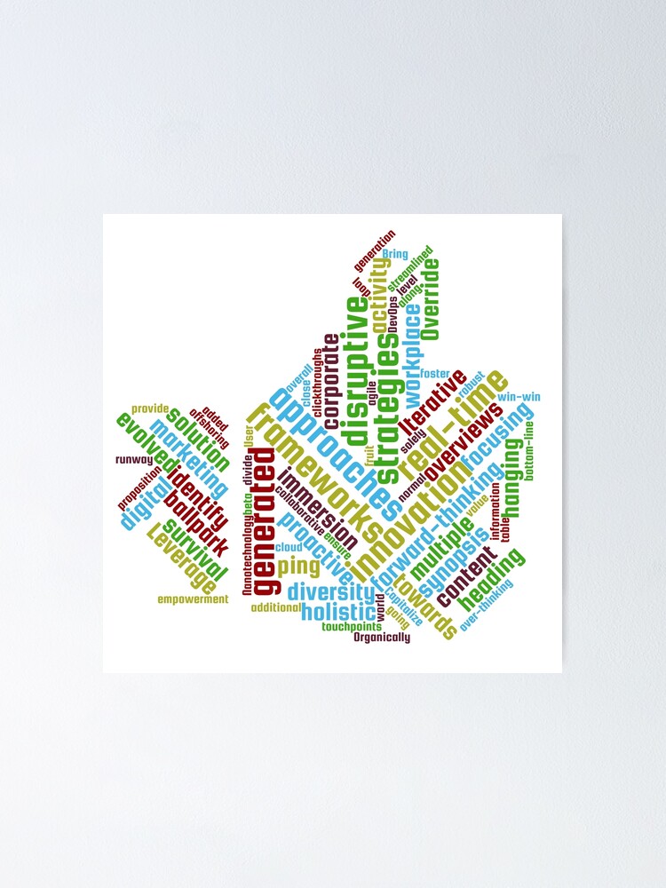"Corporate Jargon / Business Speak Wordcloud" Poster for Sale by ...