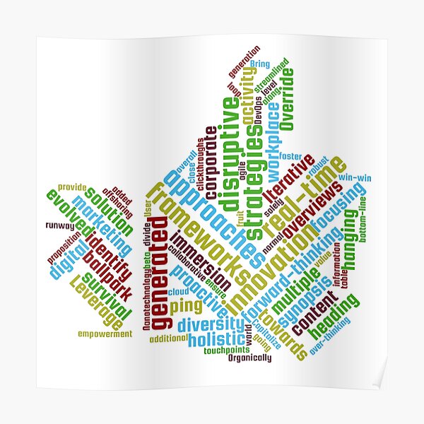 "Corporate Jargon / Business Speak Wordcloud" Poster for Sale by ...