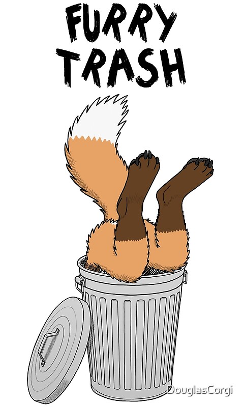 "Furry Trash - Red Fox" by DouglasCorgi | Redbubble