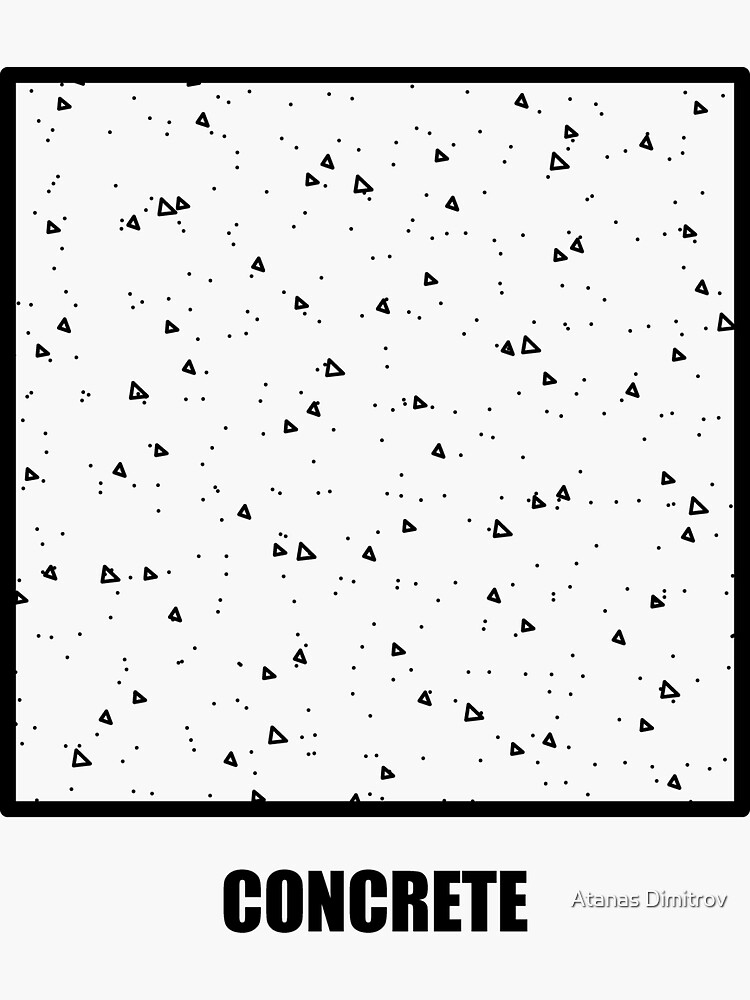 "CONCRETE HATCH" Sticker for Sale by atanas-dimitrov | Redbubble