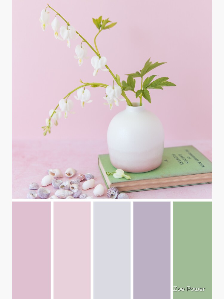 "Pastel pink and green Colour Palette" Sticker for Sale by zoepower ...