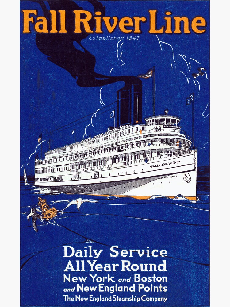 "1920 Fall River Line" Sticker for Sale by historicimage | Redbubble