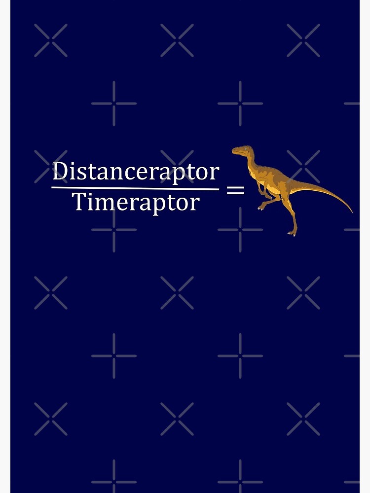 "Velociraptor Math - Funny Dinosaur Velocity Formula" Spiral Notebook ...