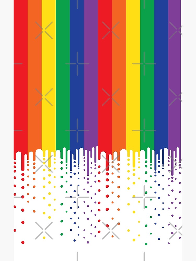 "Rainbow Drip" Poster by HiNoonStudio | Redbubble