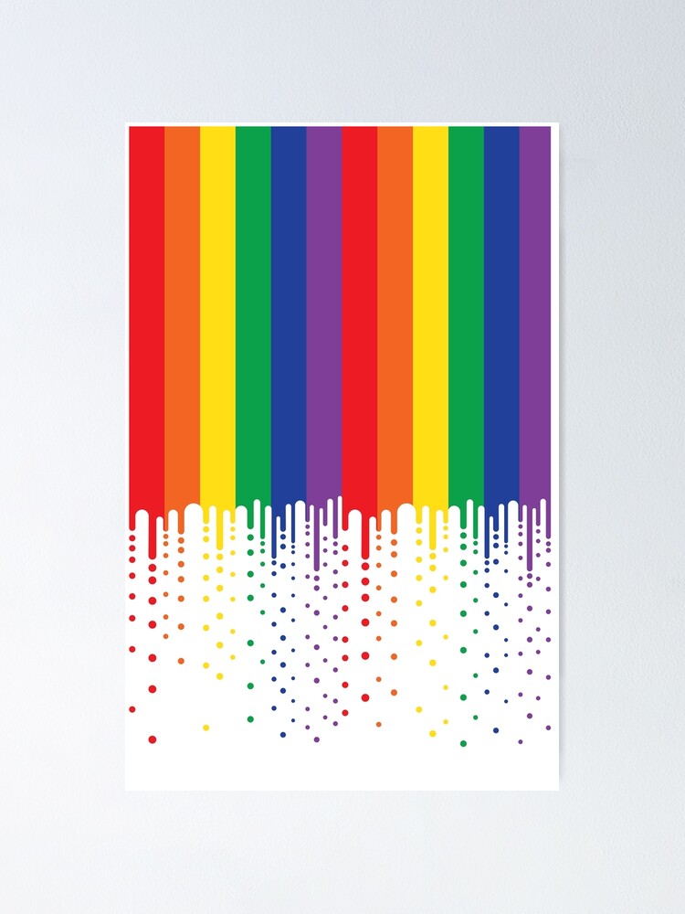 "Rainbow Drip" Poster by HiNoonStudio | Redbubble