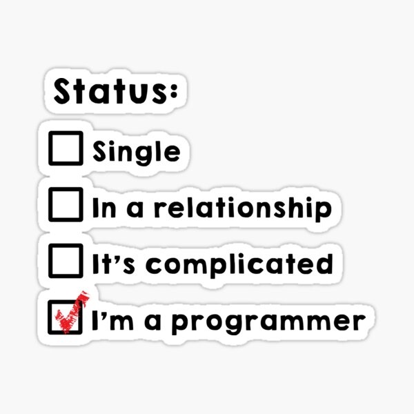 "Programmer status" Sticker by Caldofran | Redbubble
