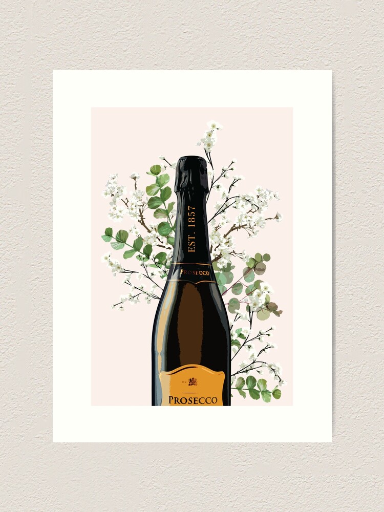 "Prosecco Artwork" Art Print by Naomillustrates | Redbubble