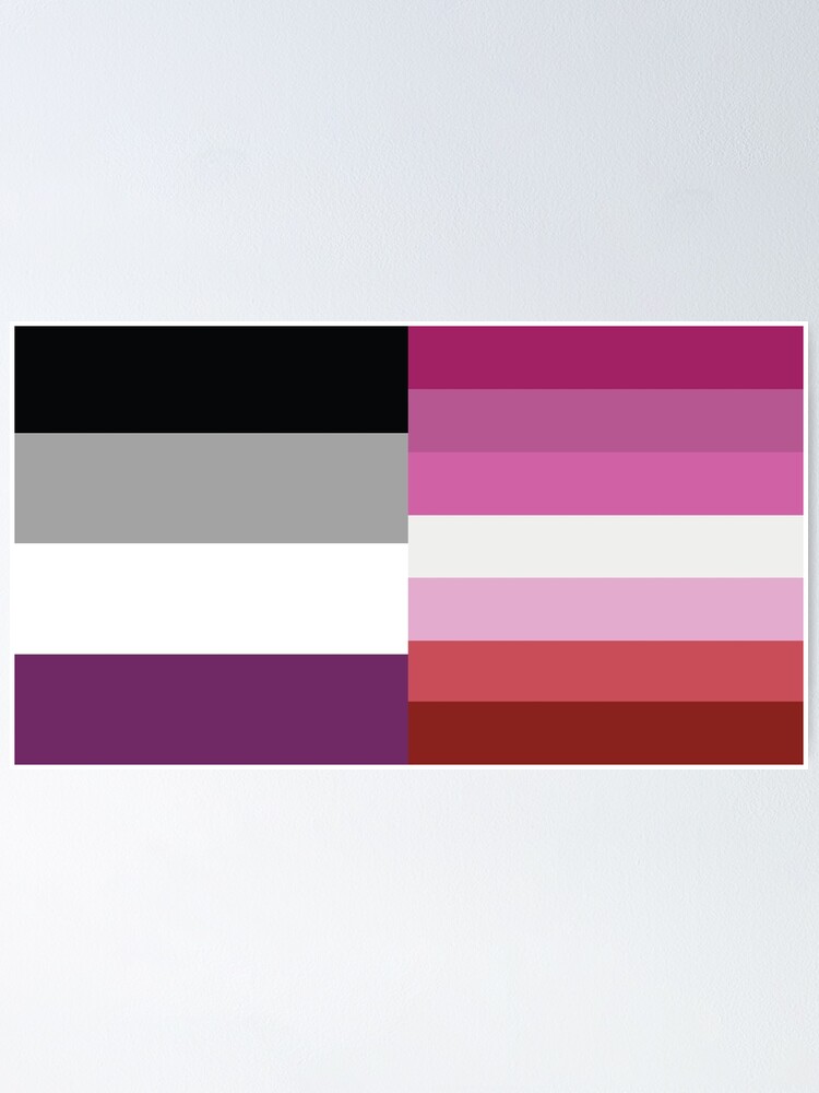 "Asexual Lesbian Flag" Poster by hamsters | Redbubble