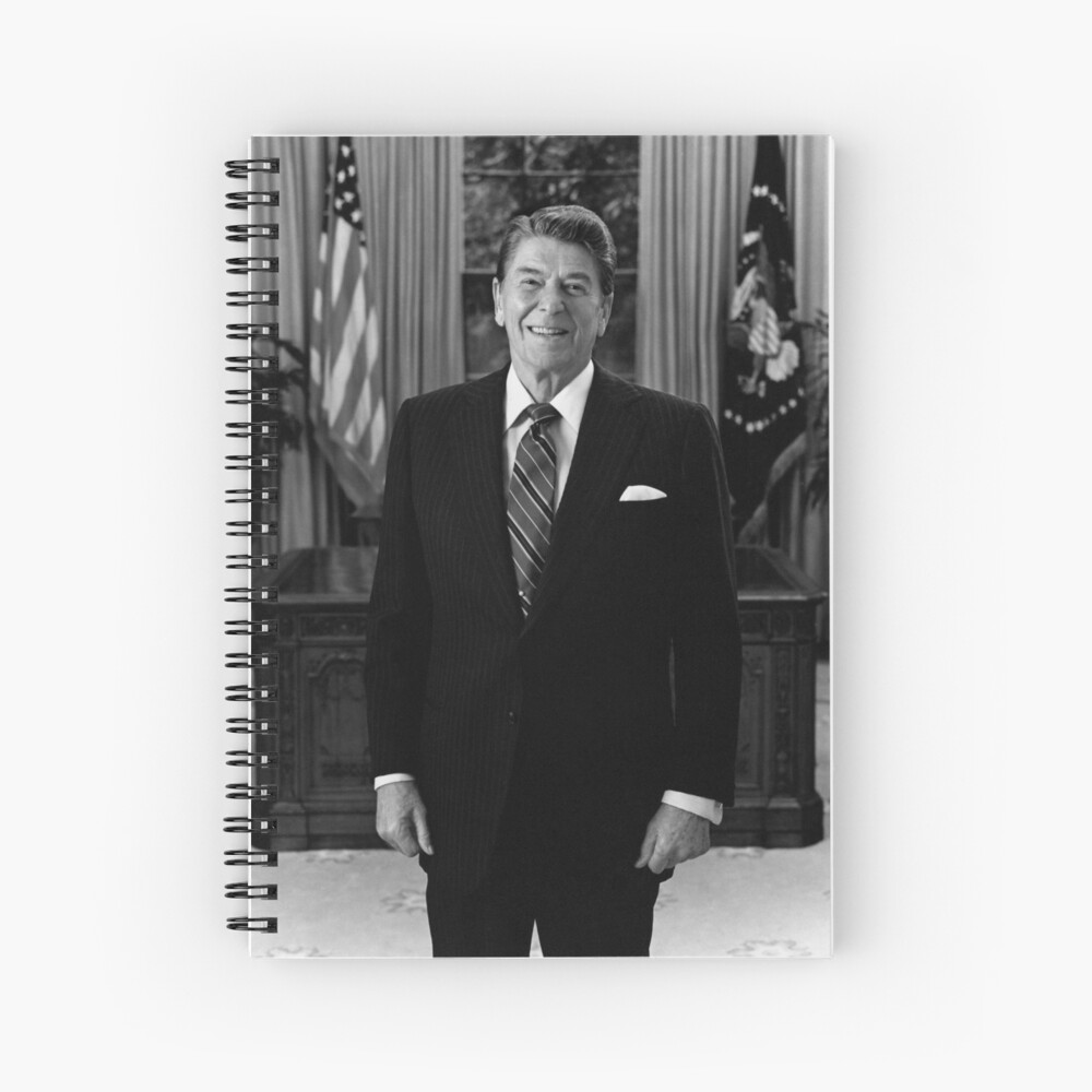 "President Ronald Reagan In The Oval Office " Spiral Notebook for Sale ...