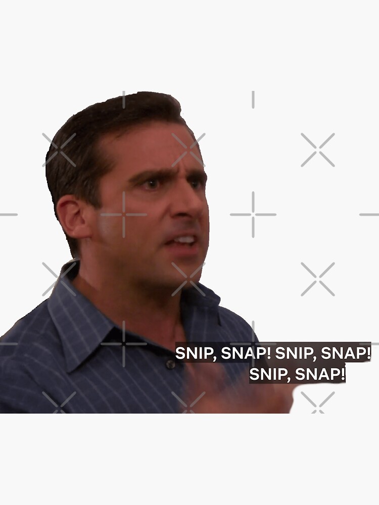 "Michael Scott, Snip-Snap " Sticker for Sale by kbeck15 | Redbubble