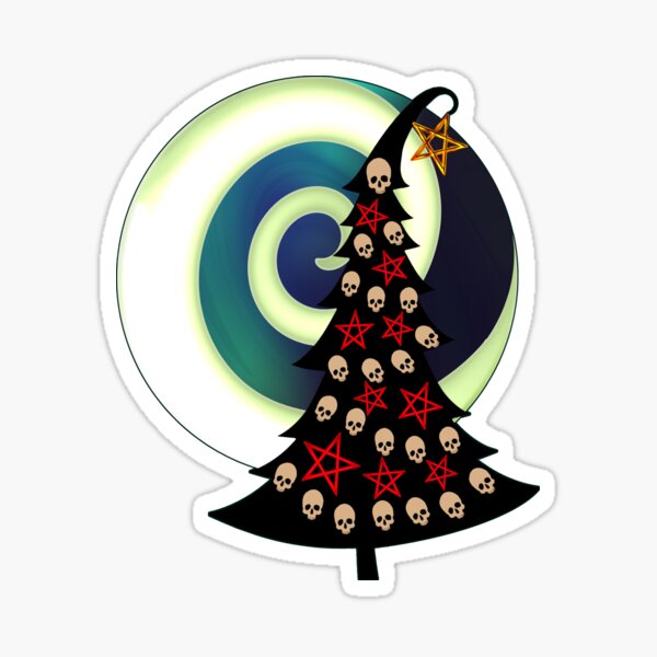 "Gothmas - Christmas Tree, a homage to Tim Burton" Sticker for Sale by ...