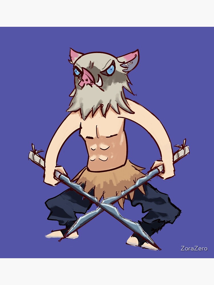 Poster « Inosuke Chibi - Kimetsu no Yaiba / Démon Slayer », par ...