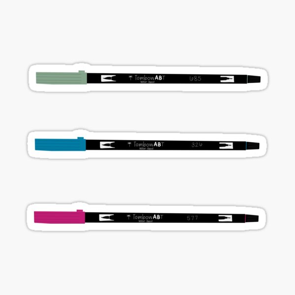 "Tombow Dual Brush Pens" Sticker for Sale by maggiemcdow | Redbubble