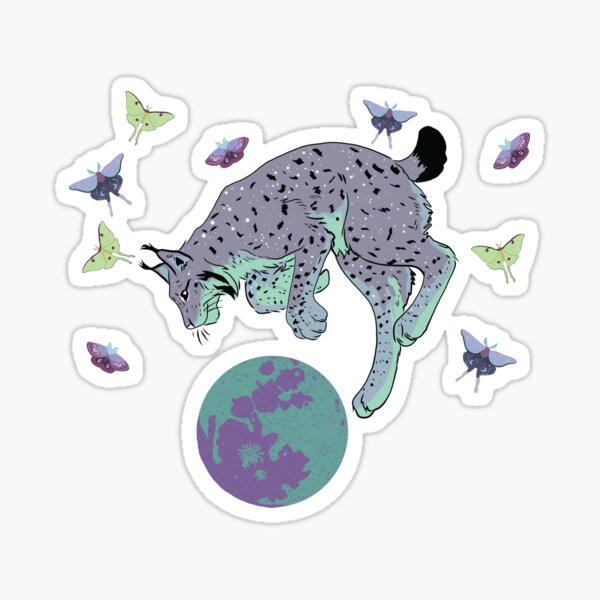 "Over the Moon" Sticker by KrakenDesigns | Redbubble