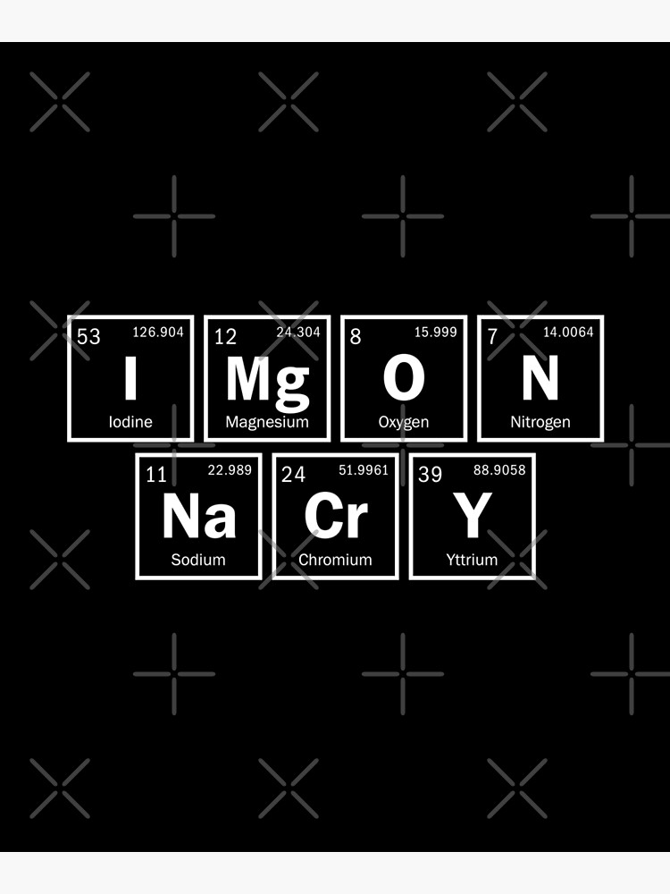 ""IMgONNaCrY" Periodic Table of Elements Meme" Mounted Print for Sale ...