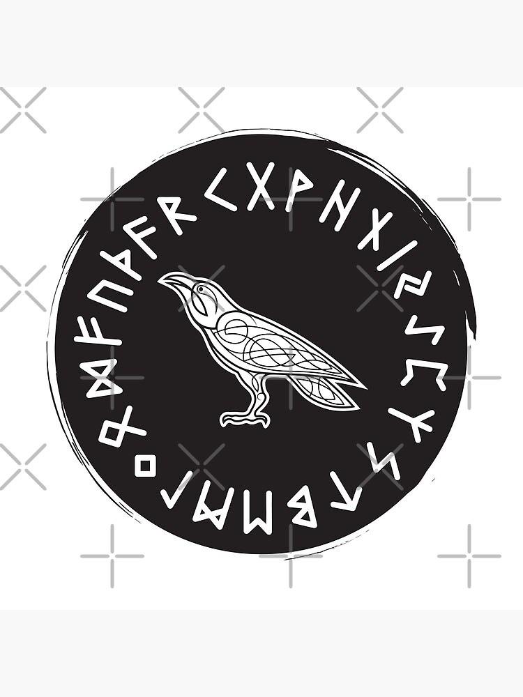 "Hugin and Munin Norse Odin Ravens/Crows with Runic Viking Mythology HD ...