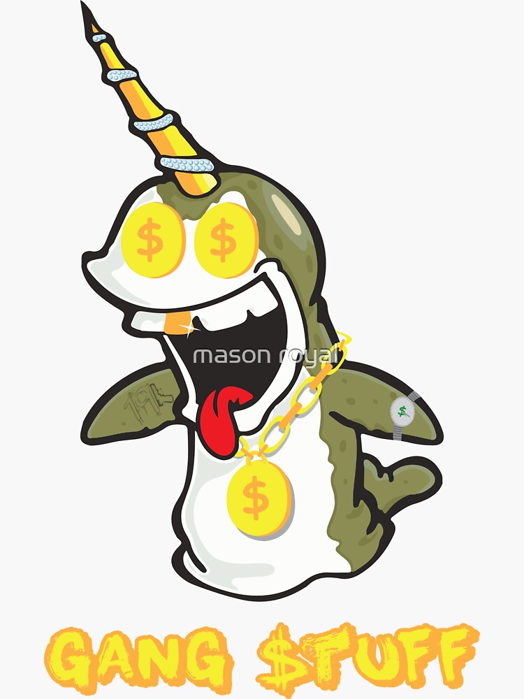 "Narwhal Gang Stuff" Sticker by Swizzle101 | Redbubble