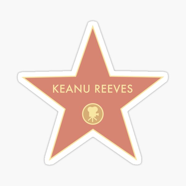 "Keanu Reeves - Hollywood Star" Sticker for Sale by travelingpine ...