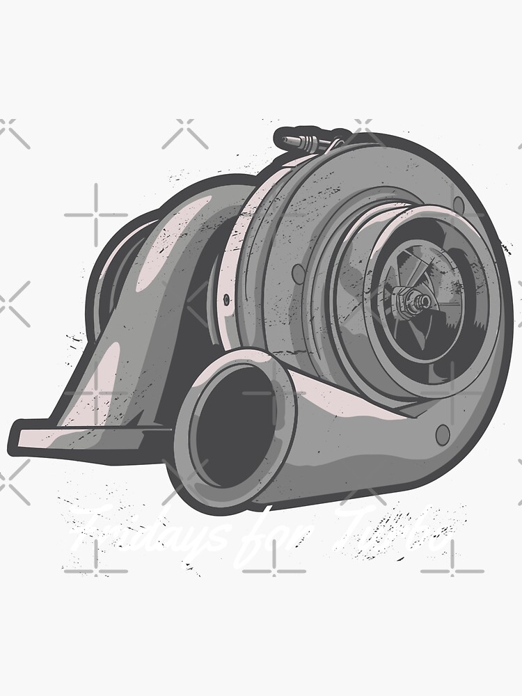 "turbocharger" Sticker for Sale by DerSenat | Redbubble
