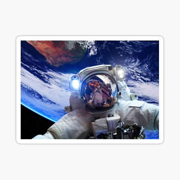 "Astronaut in orbit" Sticker for Sale by SynthWave1950 | Redbubble