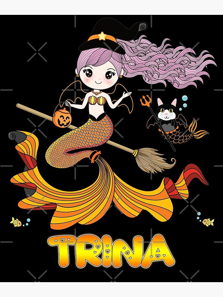 Trina Name Label - Trina Halloween Beautiful Mermaid Witch Gift For ...