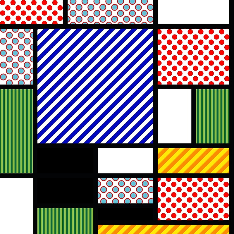 "Mondrian PoP-Art" by Hell-Prints | Redbubble