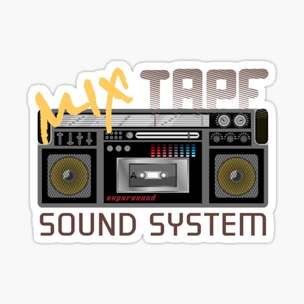"Mix Tape SOUND SYSTEM" Sticker for Sale by Hopeandshop | Redbubble